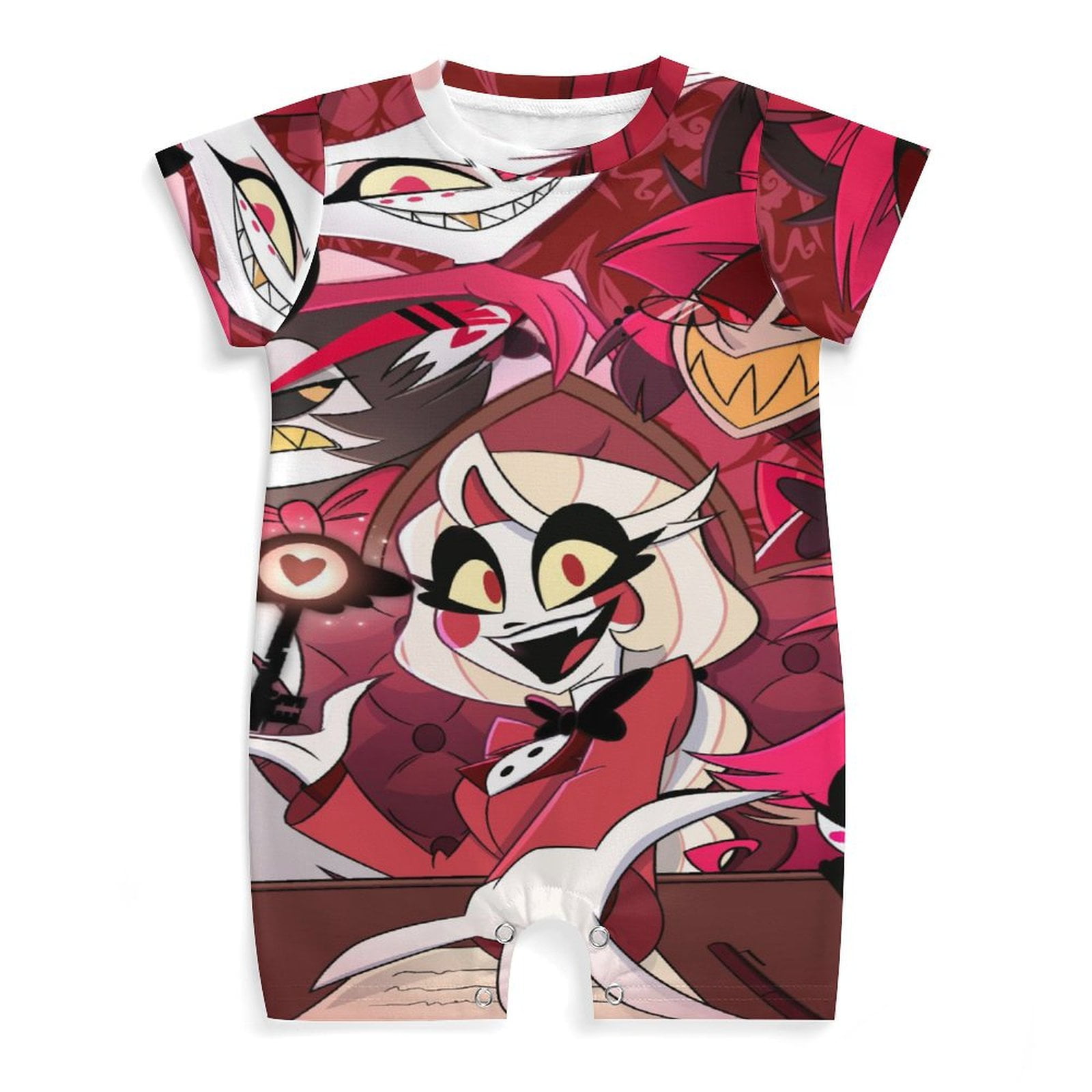 Hazbin Hotel Helluva Boss Baby Neutral Oversized T Shirt Romper Shorts ...