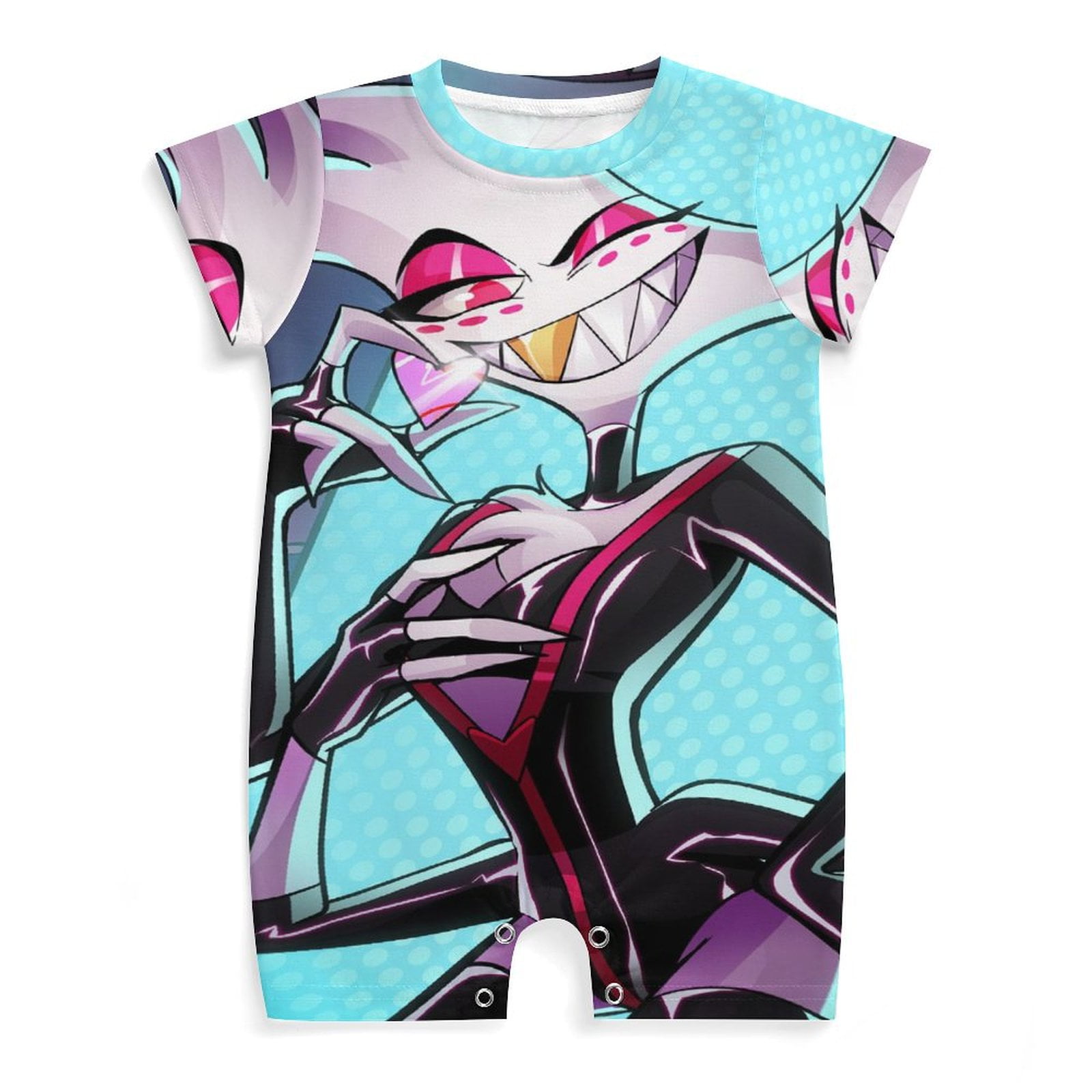 Hazbin Hotel Helluva Boss Baby Neutral Oversized T Shirt Romper Shorts ...