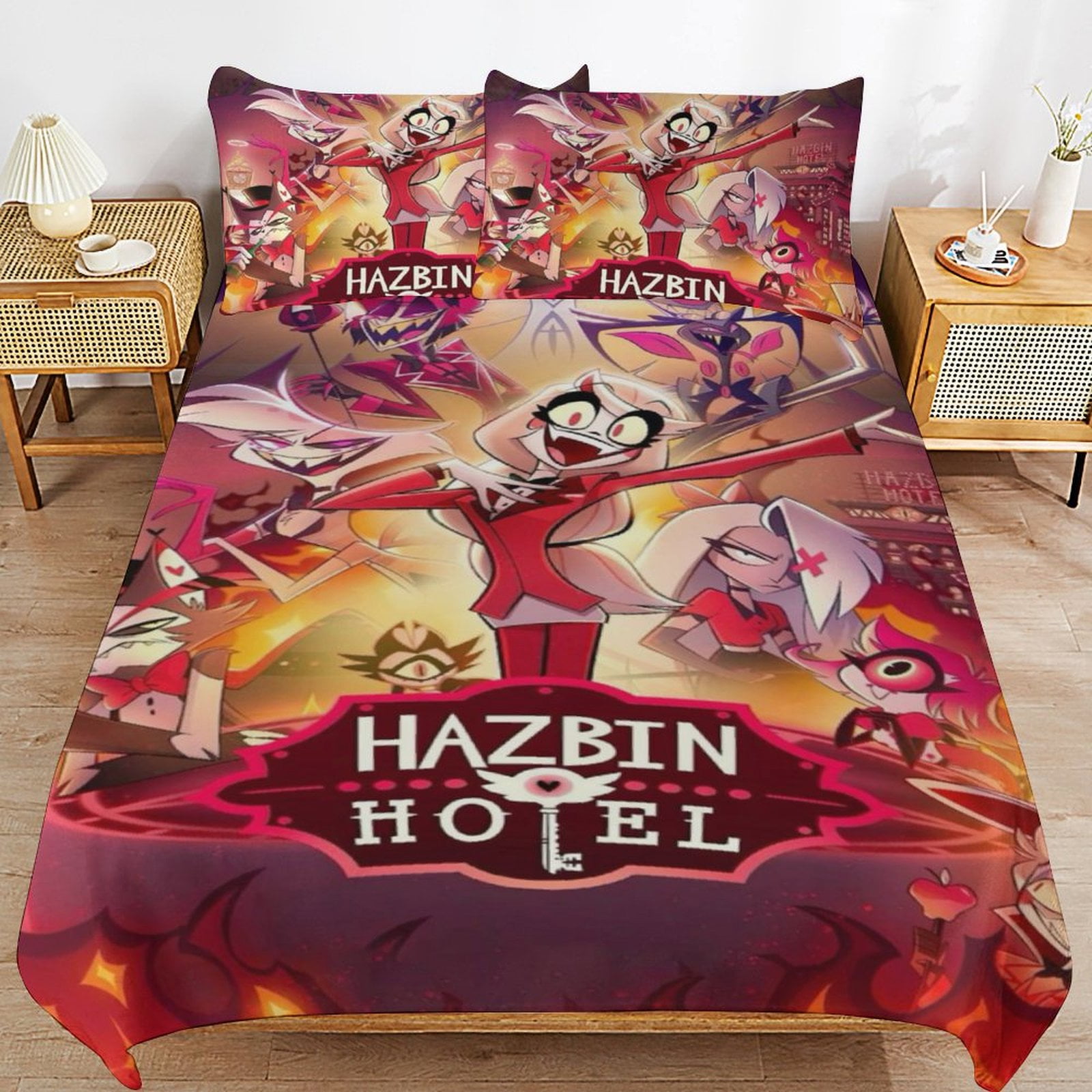 Hazbin Hotel Helluva Boss Bedding Set Duvet Cover Comfortable and ...