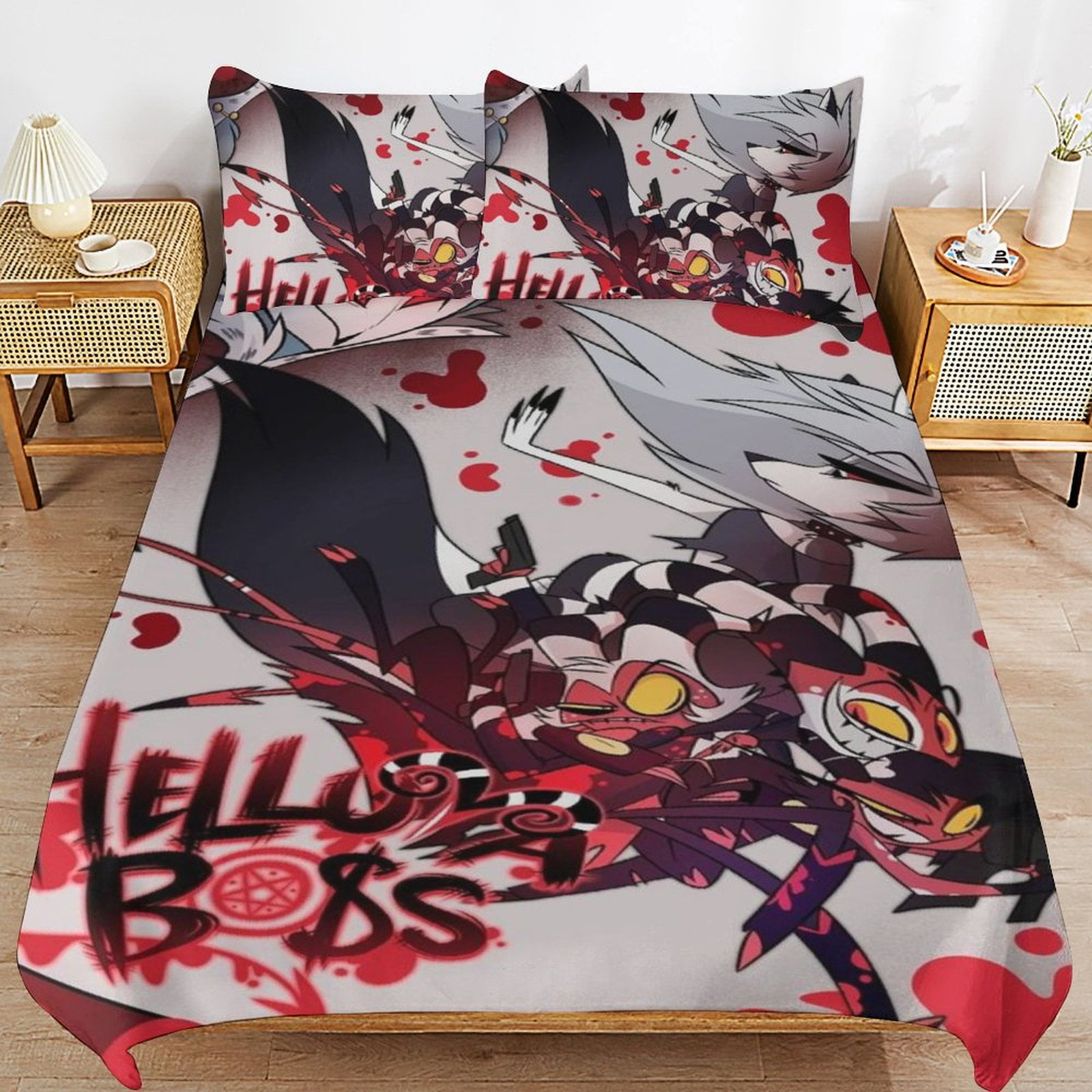Hazbin Hotel Helluva Boss Bedding Set Duvet Cover Comfortable and ...