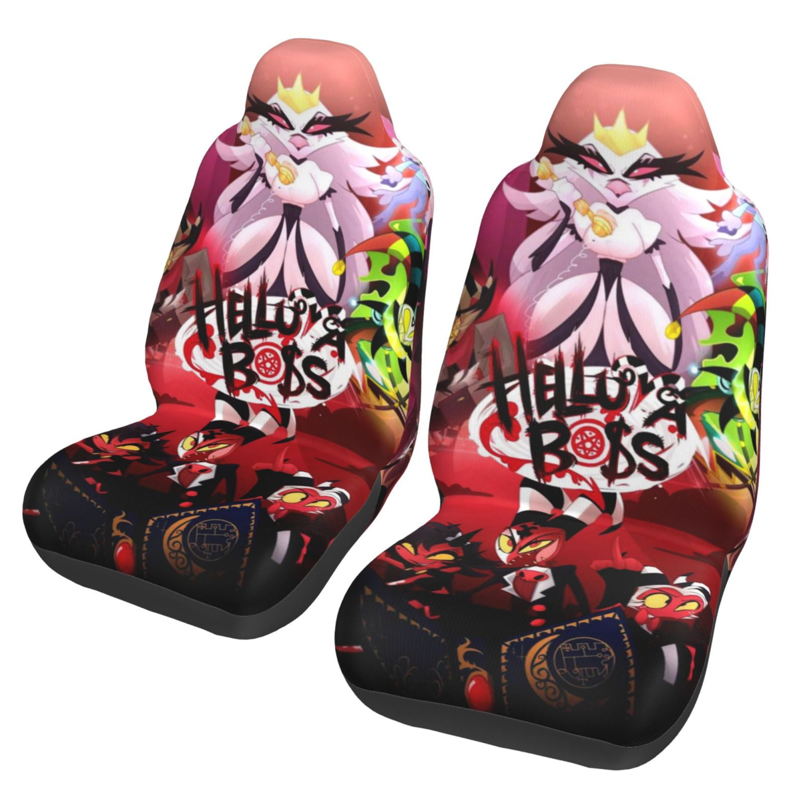 Hazbin Hotel Helluva Boss Car Seat Cover Front Seats Full Set of 2 ...