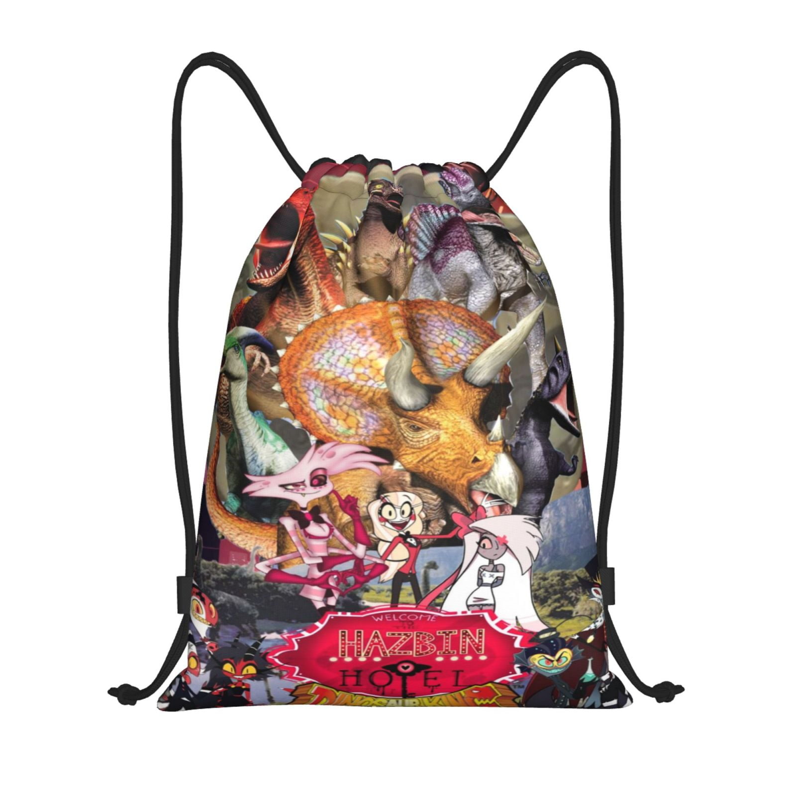 Hazbin Hotel Helluva Boss Drawstring Bags Unisex Drawstring Sling Bag ...