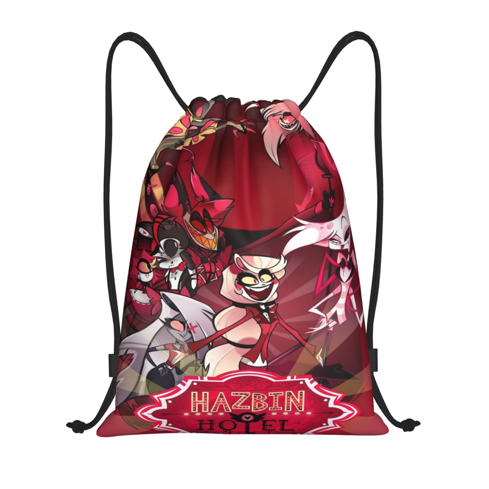Hazbin Hotel Helluva Boss Drawstring Bags Unisex Drawstring Sling Bag ...