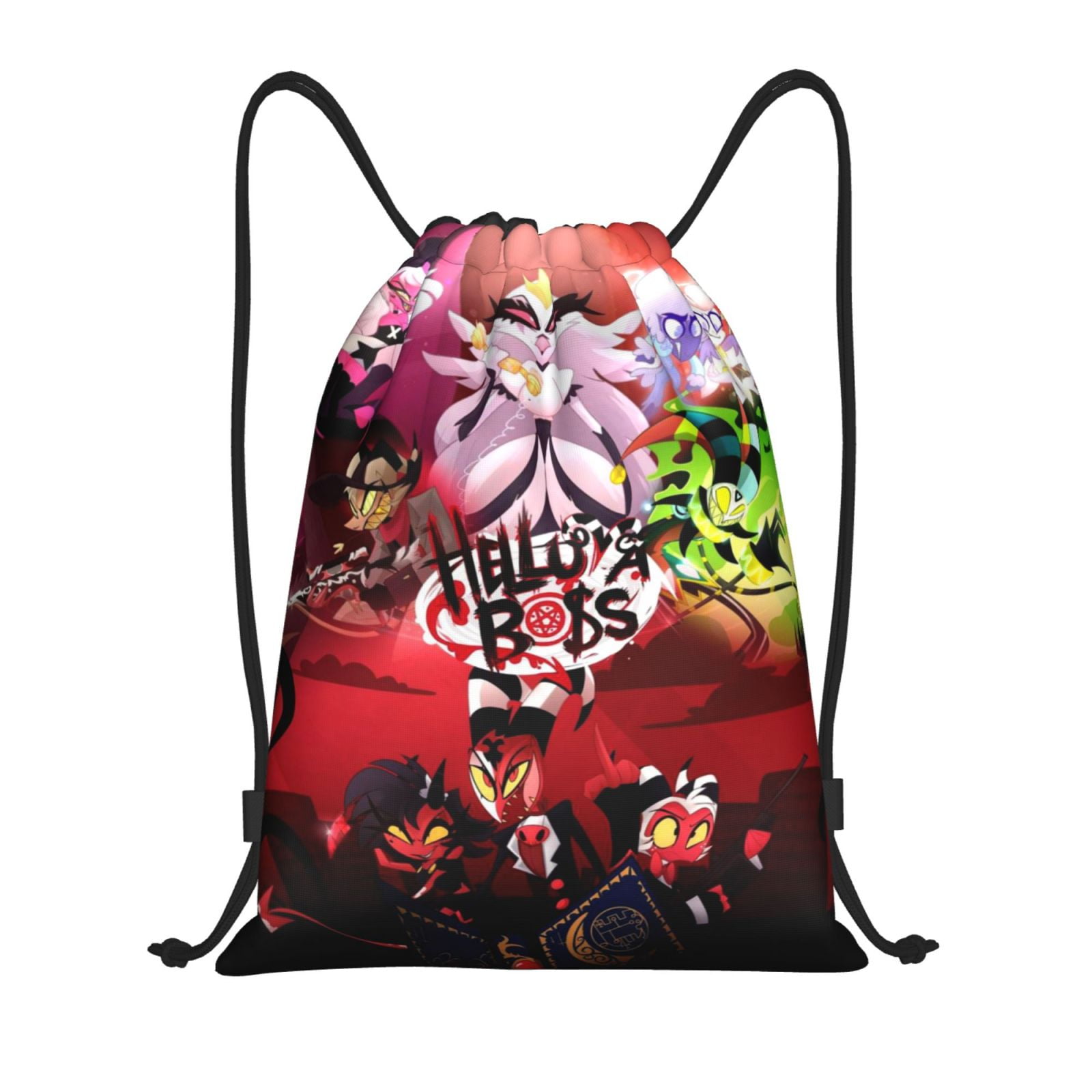Hazbin Hotel Helluva Boss Drawstring Bags Unisex Drawstring Sling Bag ...