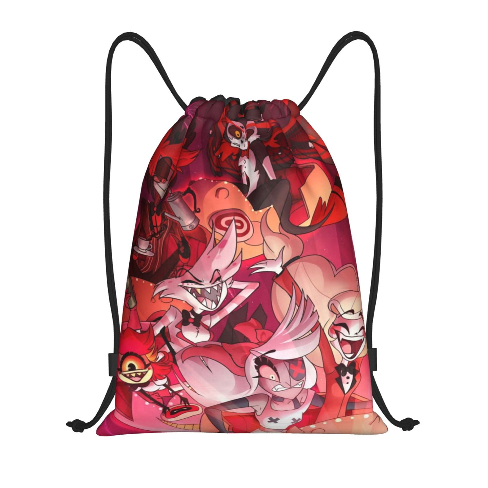 Hazbin Hotel Helluva Boss Drawstring Bags Unisex Drawstring Sling Bag ...