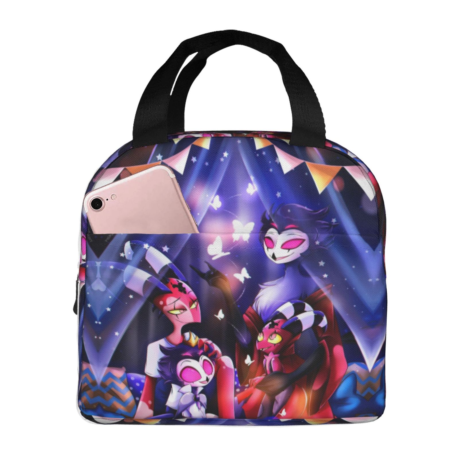 Hazbin Hotel Helluva Boss Lunch Bag Cartoon Insulated Portable Lunch ...