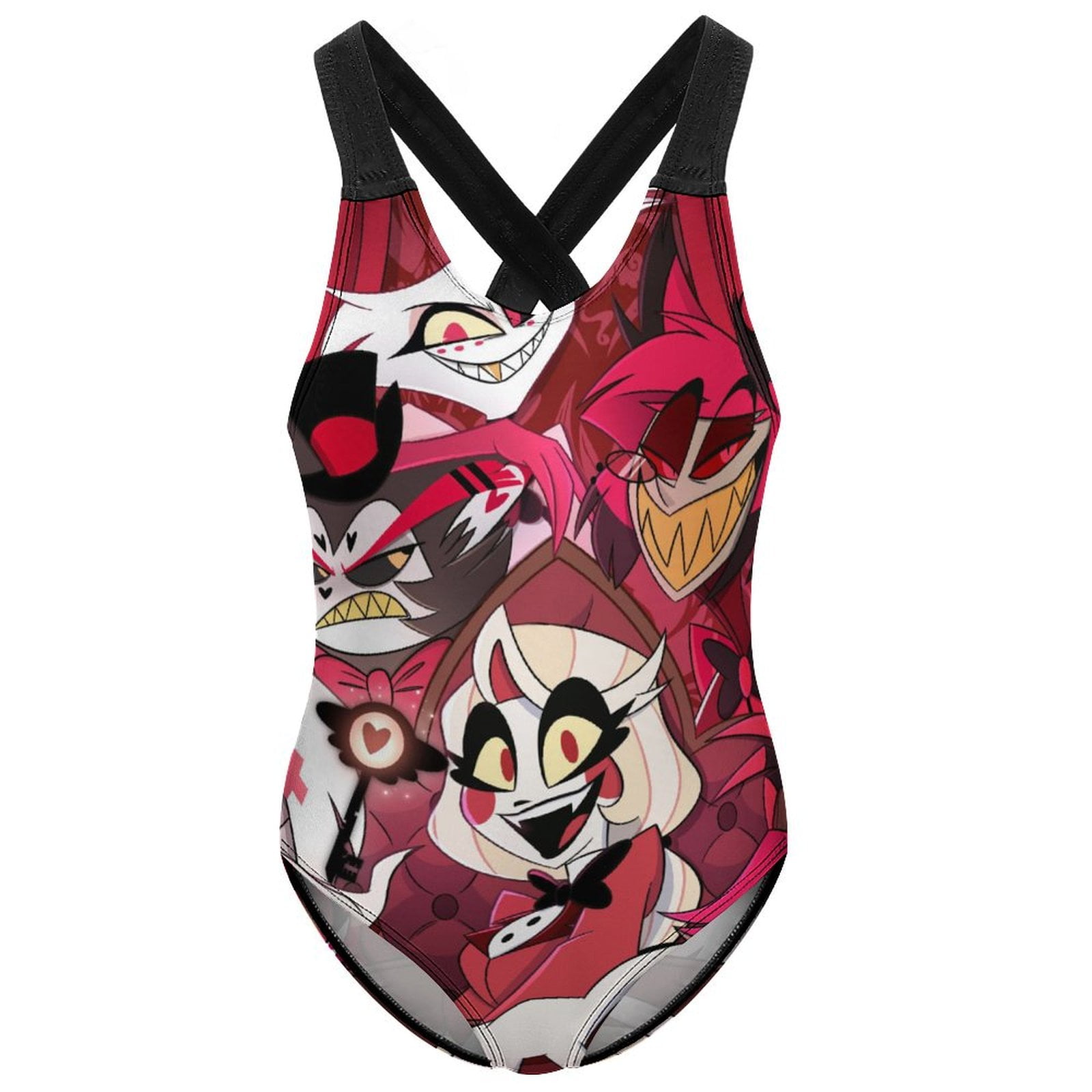 Hazbin Hotel Helluva Boss One Piece Swimsuits For Girls Quick Dry Swimwear Bathing Suit for ...