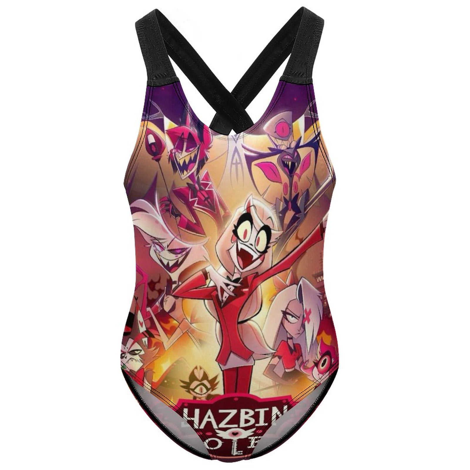 Hazbin Hotel Helluva Boss One Piece Swimsuits For Girls Quick Dry ...