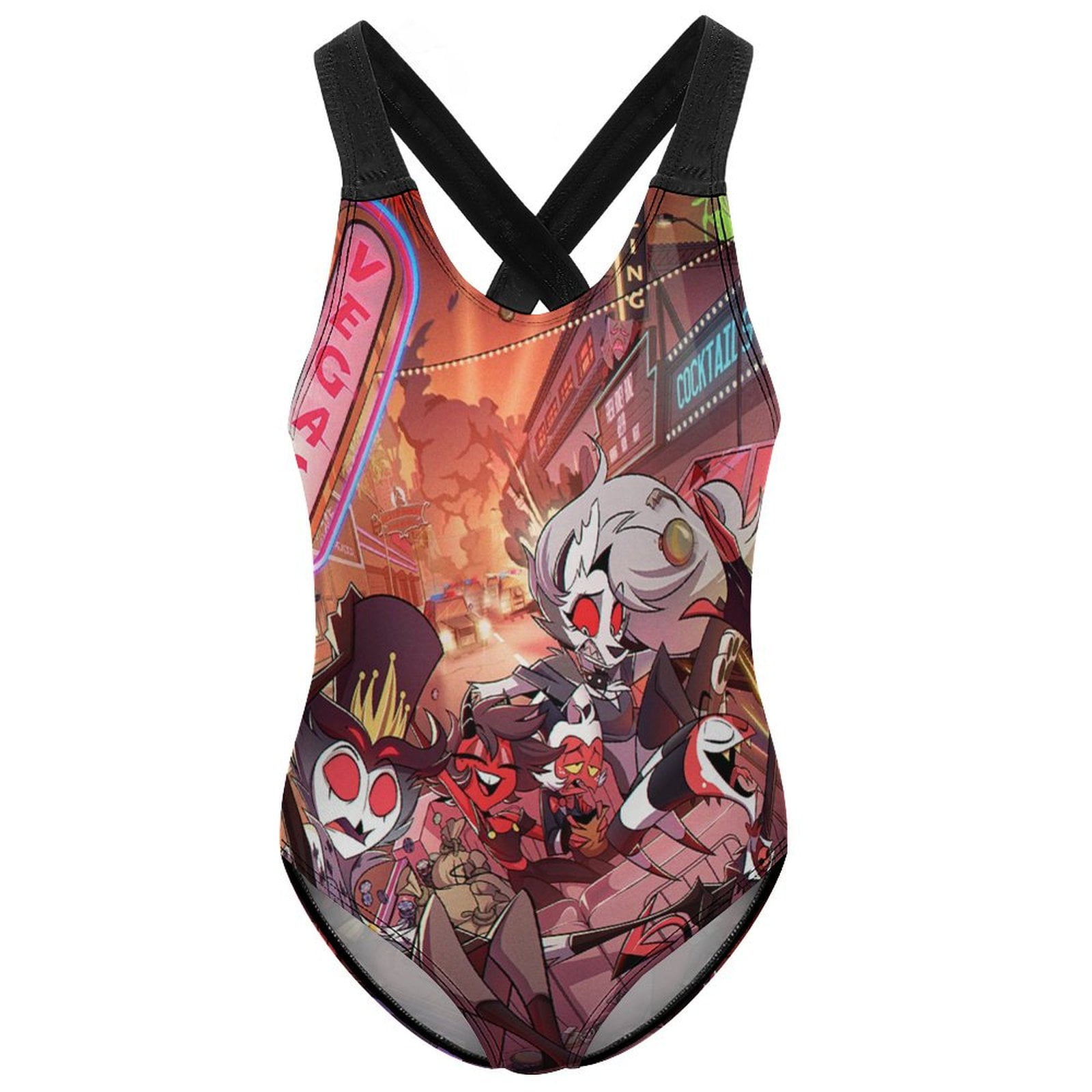Hazbin Hotel Helluva Boss One Piece Swimsuits For Girls Quick Dry ...