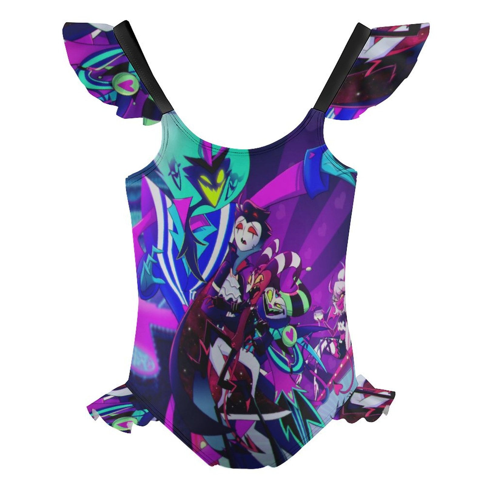 Hazbin Hotel Helluva Boss One Piece Swimwear Flutter Sleeve Swimsuits ...