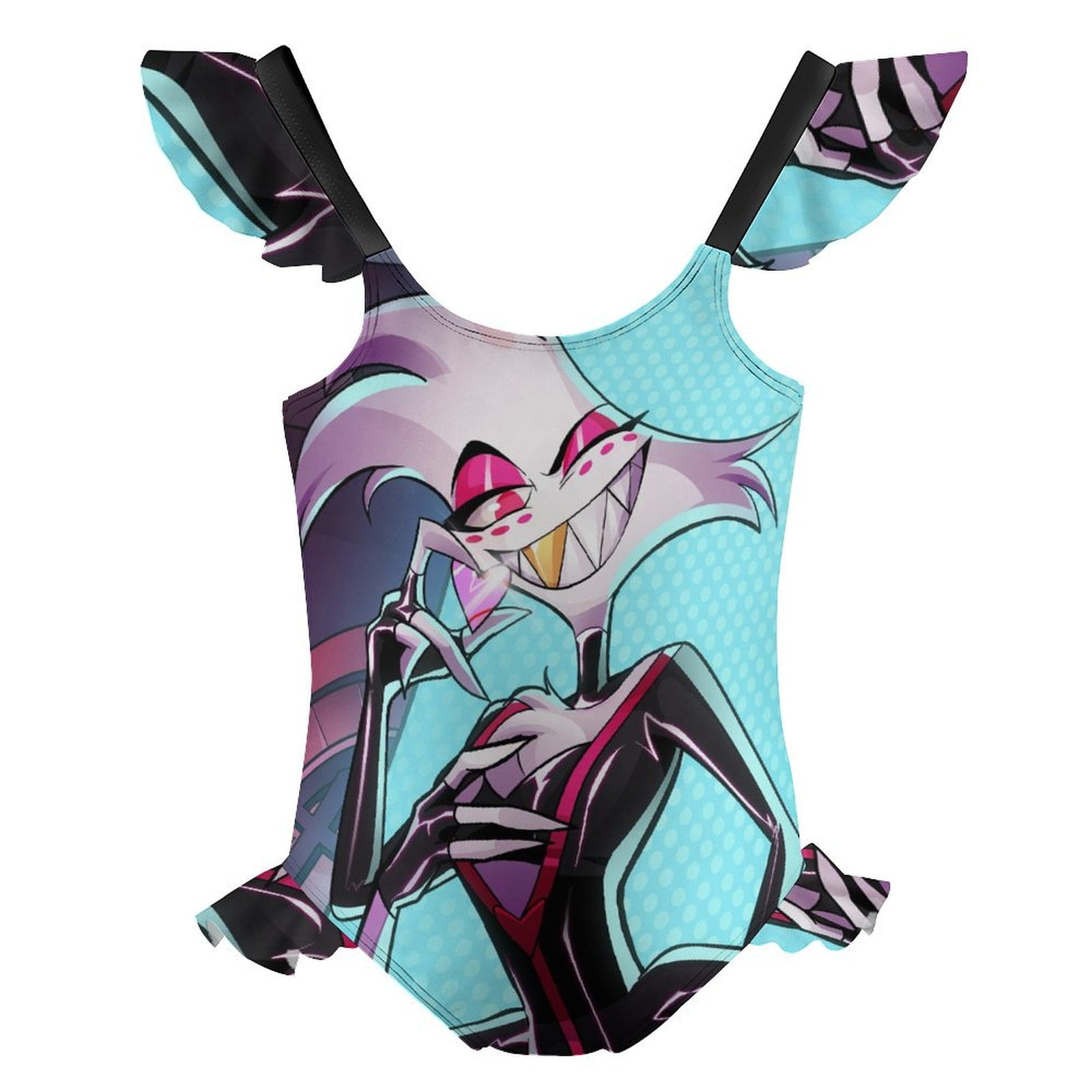 Hazbin Hotel Helluva Boss One Piece Swimwear Flutter Sleeve Swimsuits ...