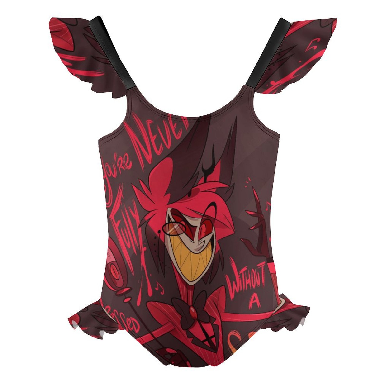 Hazbin Hotel Helluva Boss One Piece Swimwear Flutter Sleeve Swimsuits ...