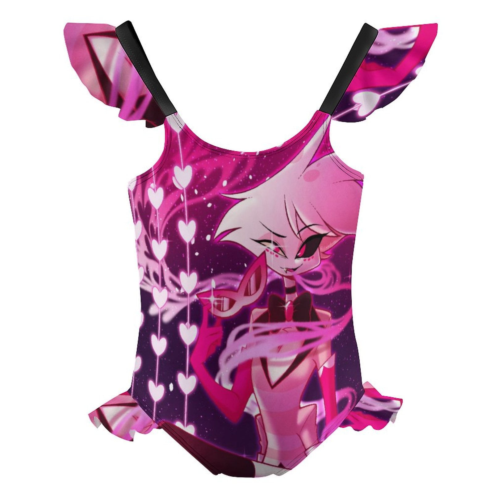 Hazbin Hotel Helluva Boss One Piece Swimwear Flutter Sleeve Swimsuits ...