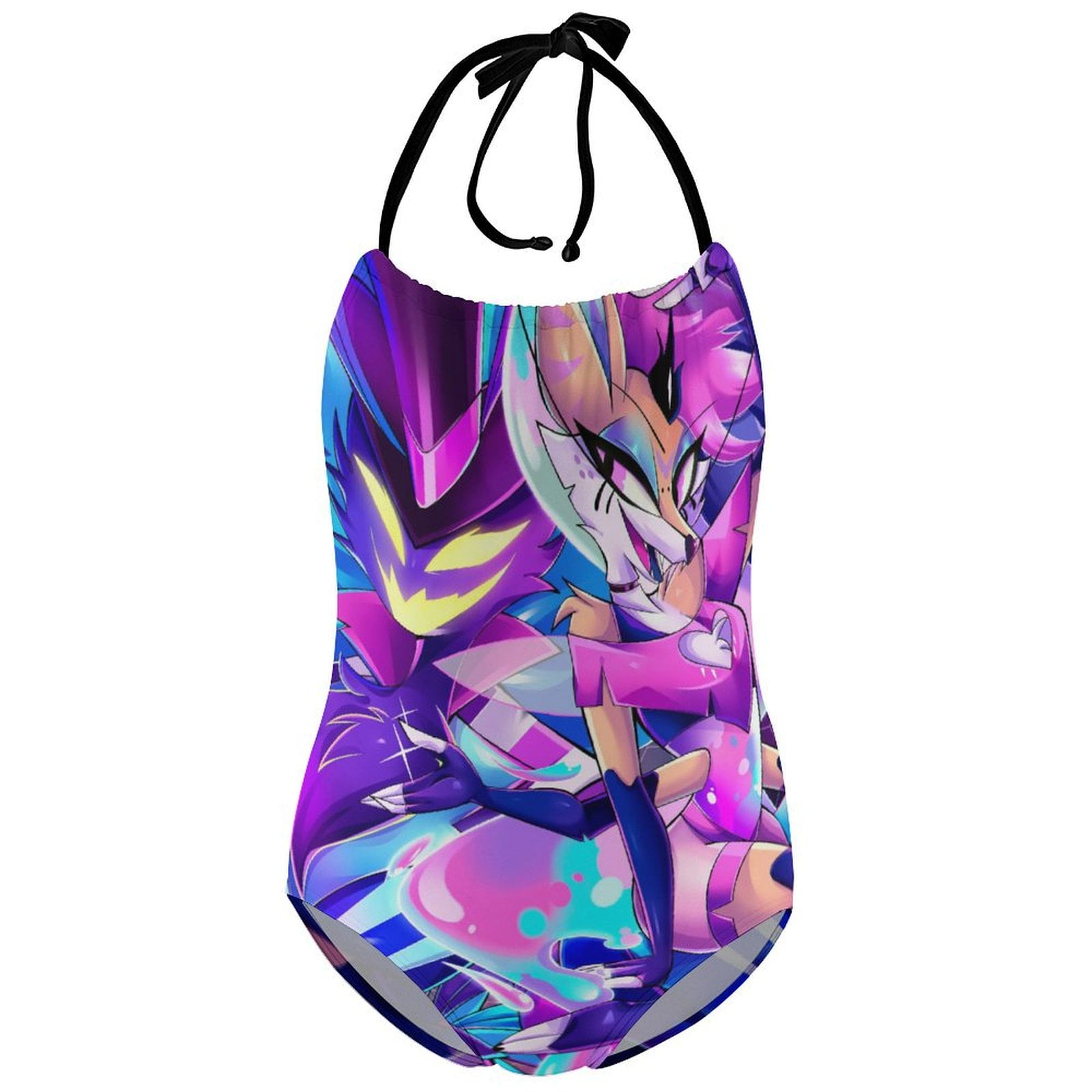 Hazbin Hotel Helluva Boss One Piece Swimwear Halter Swimsuits For Girls ...