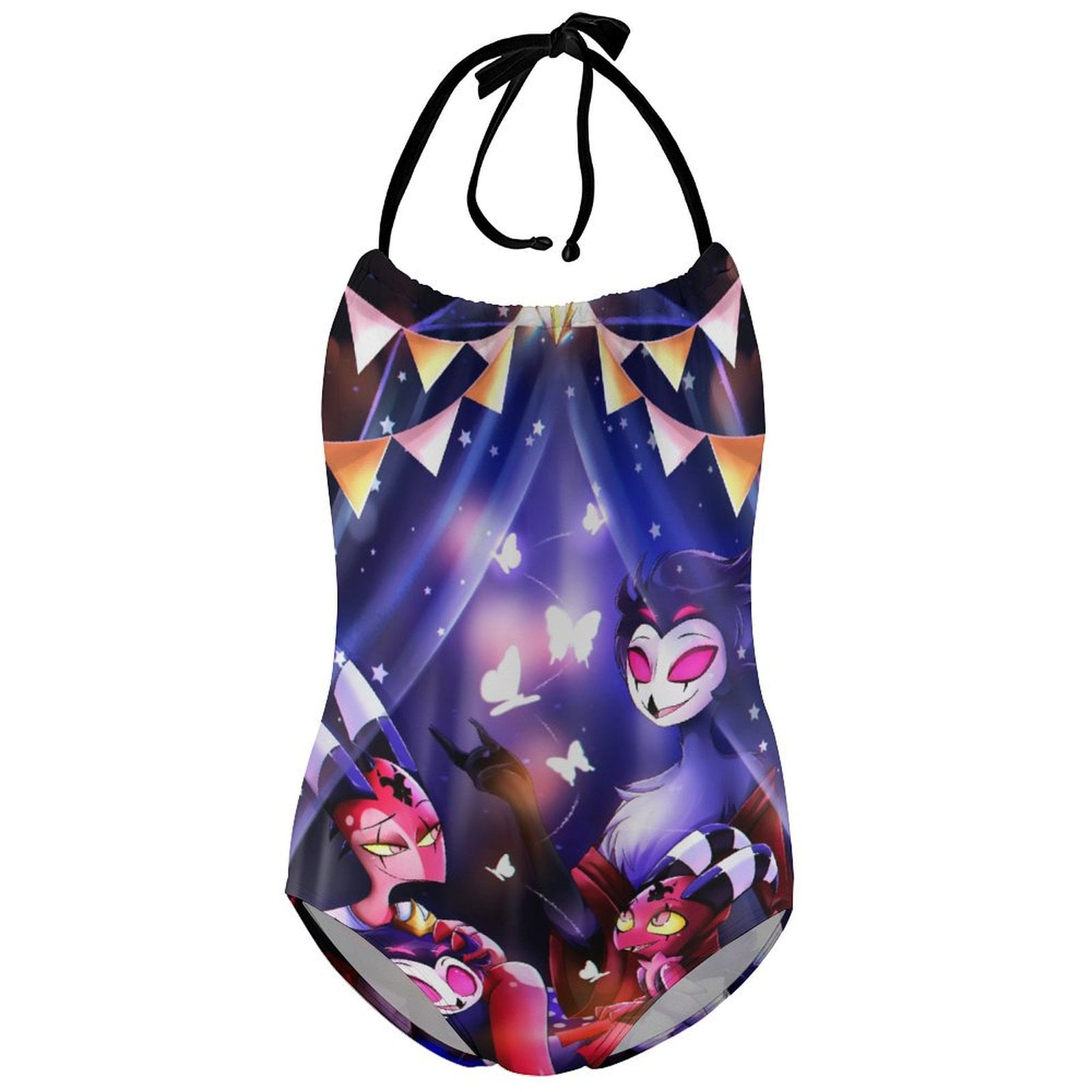 Hazbin Hotel Helluva Boss One Piece Swimwear Halter Swimsuits For Girls ...