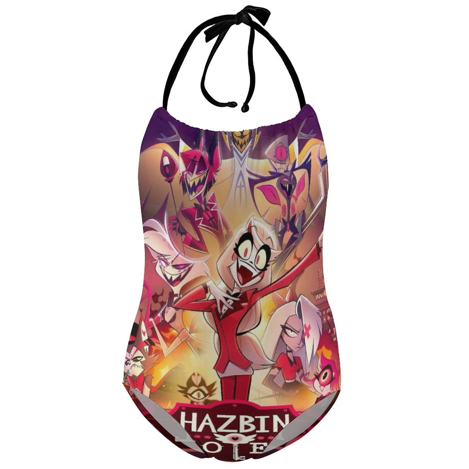 Hazbin Hotel Helluva Boss One Piece Swimwear Halter Swimsuits For Girls ...