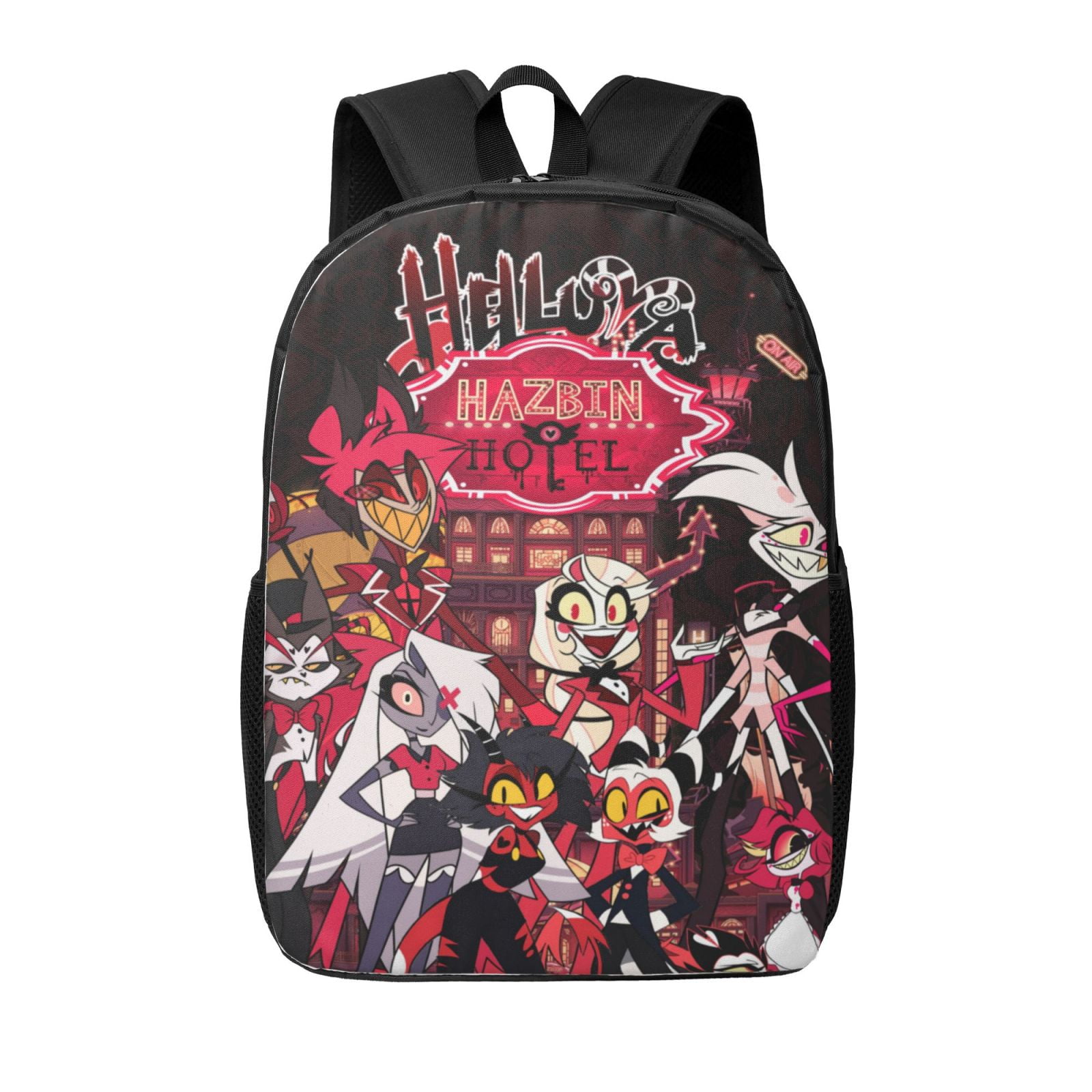 Hazbin Hotel Helluva Boss Backpack Middle Bag Cartoon Daypack Large Capacity Laptop Bags for ...