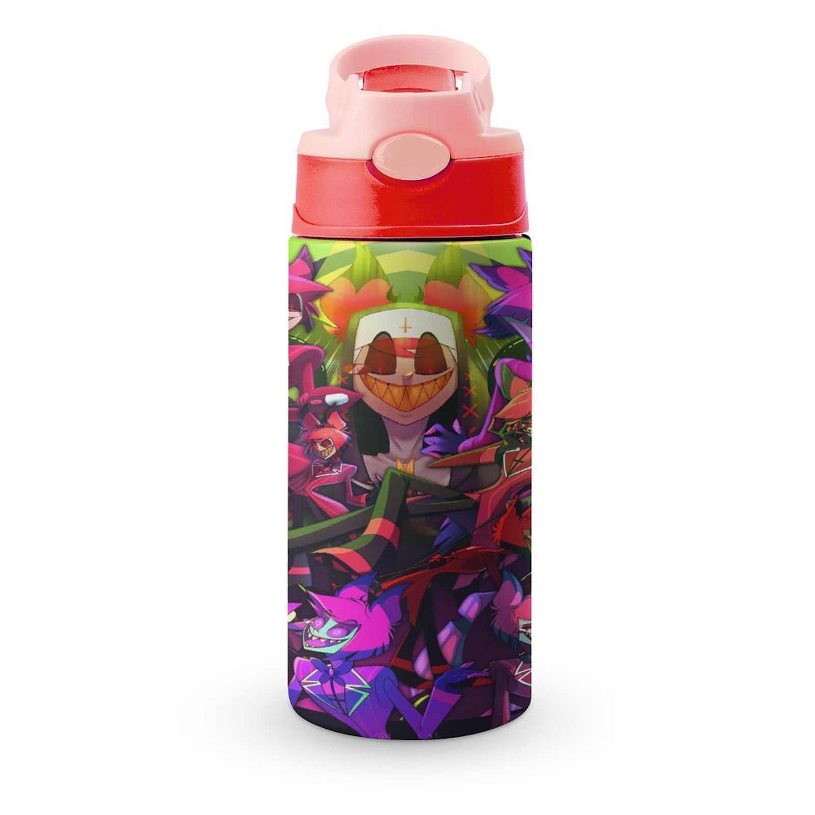 Hazbin Hotel Insulated Bottle with Straw And Built in Carrying Loop ...