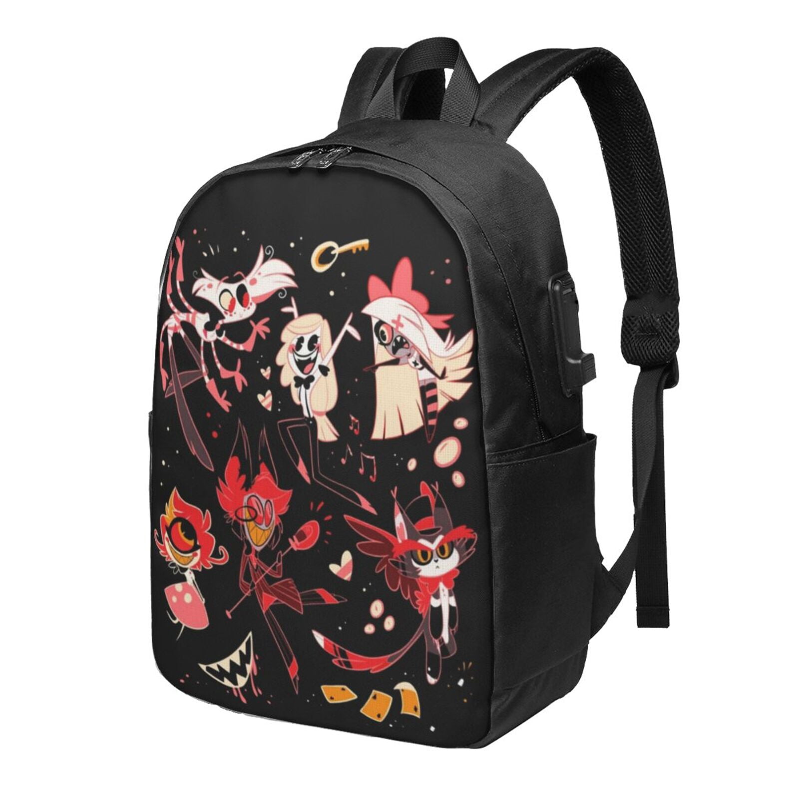 Hazbin Hotel Laptop Backpack With Usb Charging Port 17 Inch Daypack ...