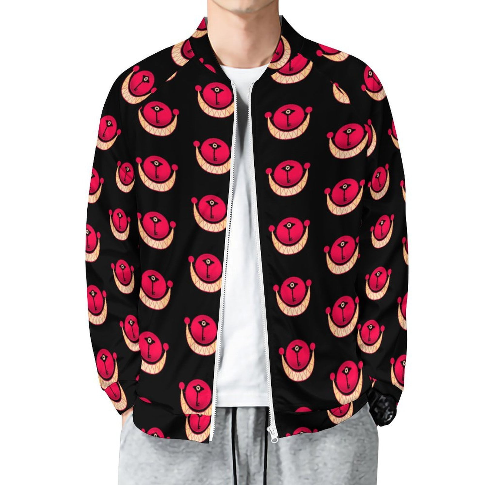 Hazbin Hotel Logo Fashion Jacket Mens Windbreaker Coat Lightweight ...