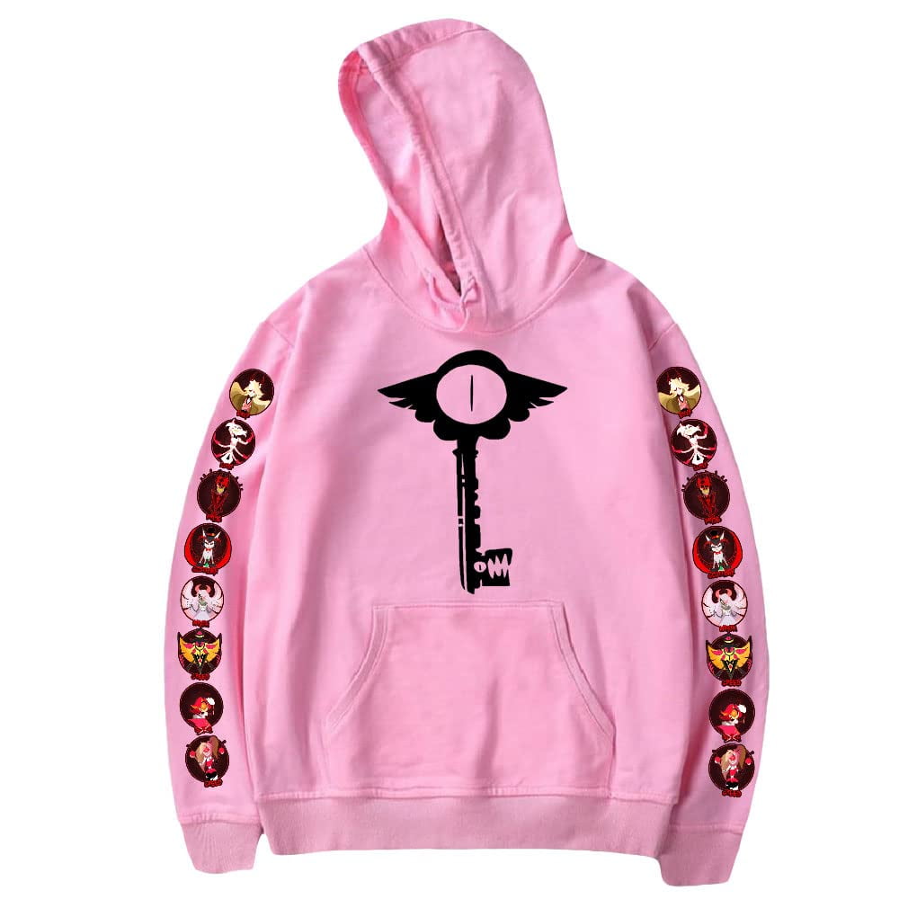 Hazbin Hotel Logo Merch Hoodies Casual Hooded Sweatshirt Unisex Long ...