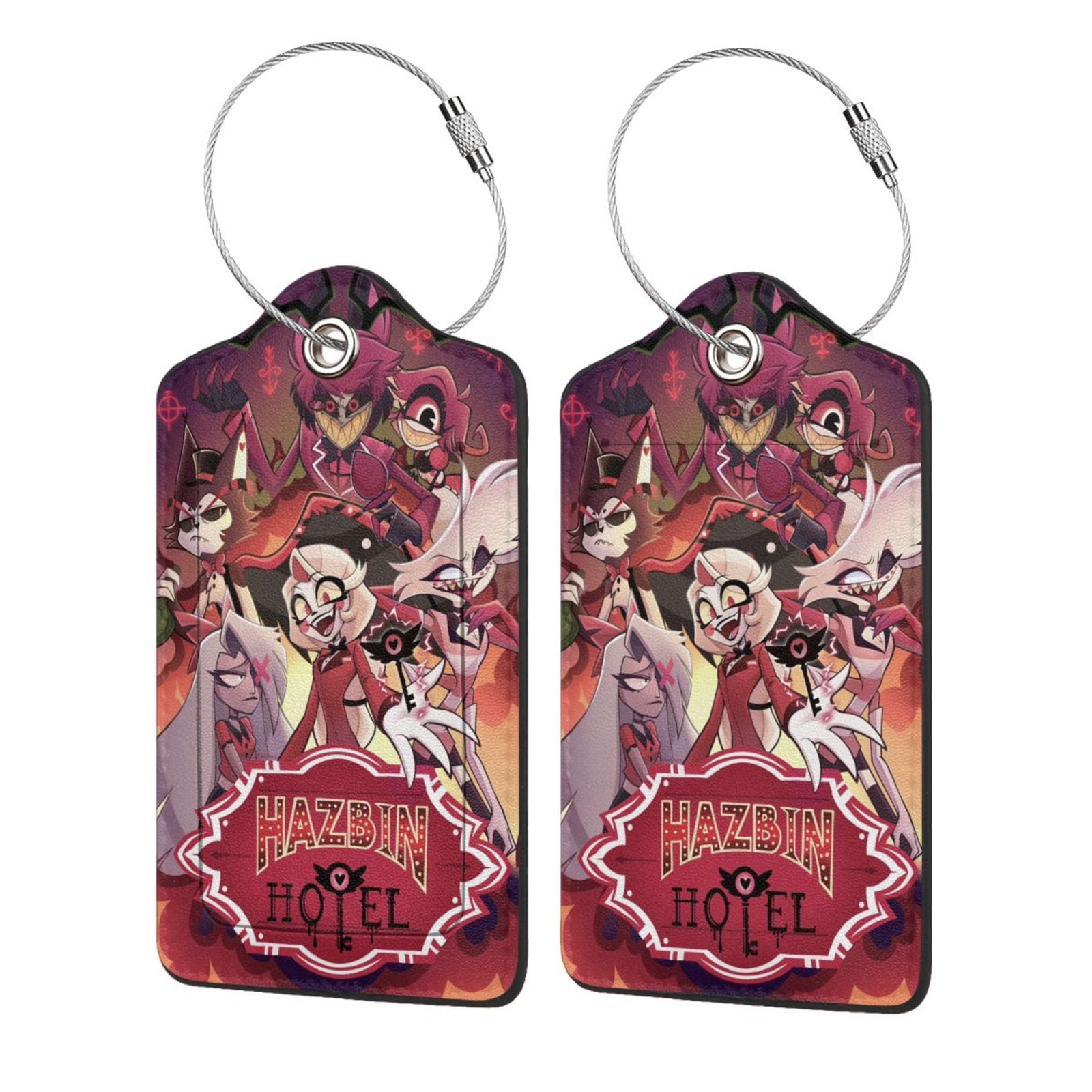 Hazbin Hotel Luggage Tags With Stainless Steel Ring For Suitcases, Pu ...