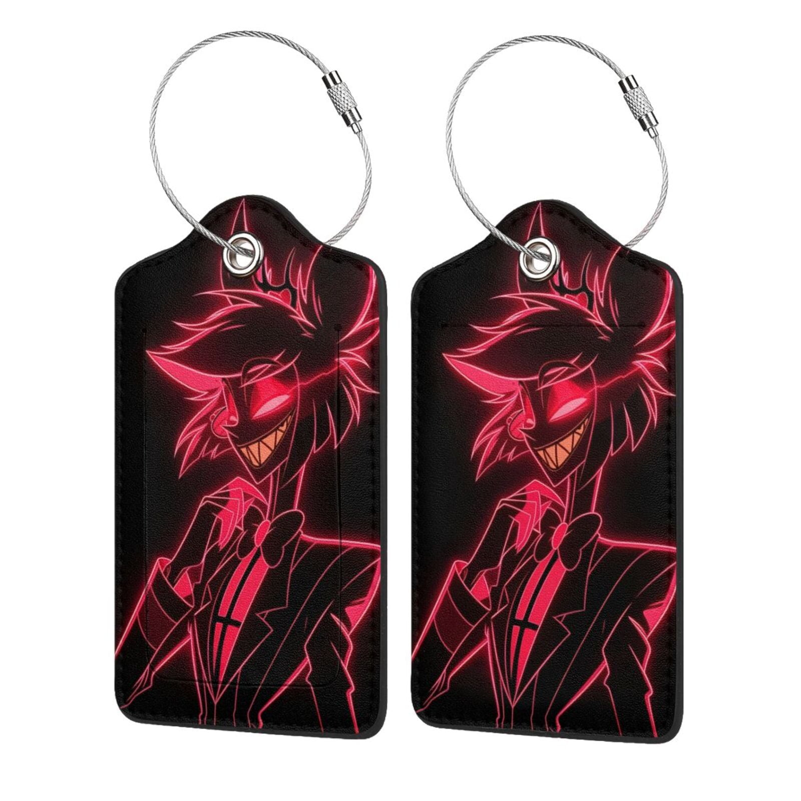 Hazbin Hotel Luggage Tags With Stainless Steel Ring For Suitcases, Pu ...