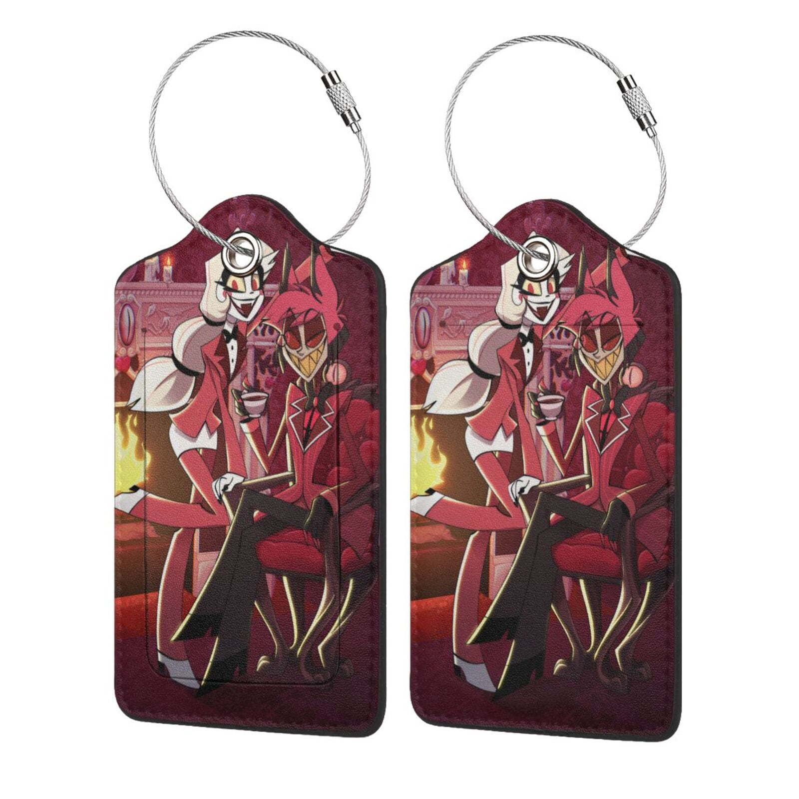 Hazbin Hotel Luggage Tags With Stainless Steel Ring For Suitcases, Pu ...