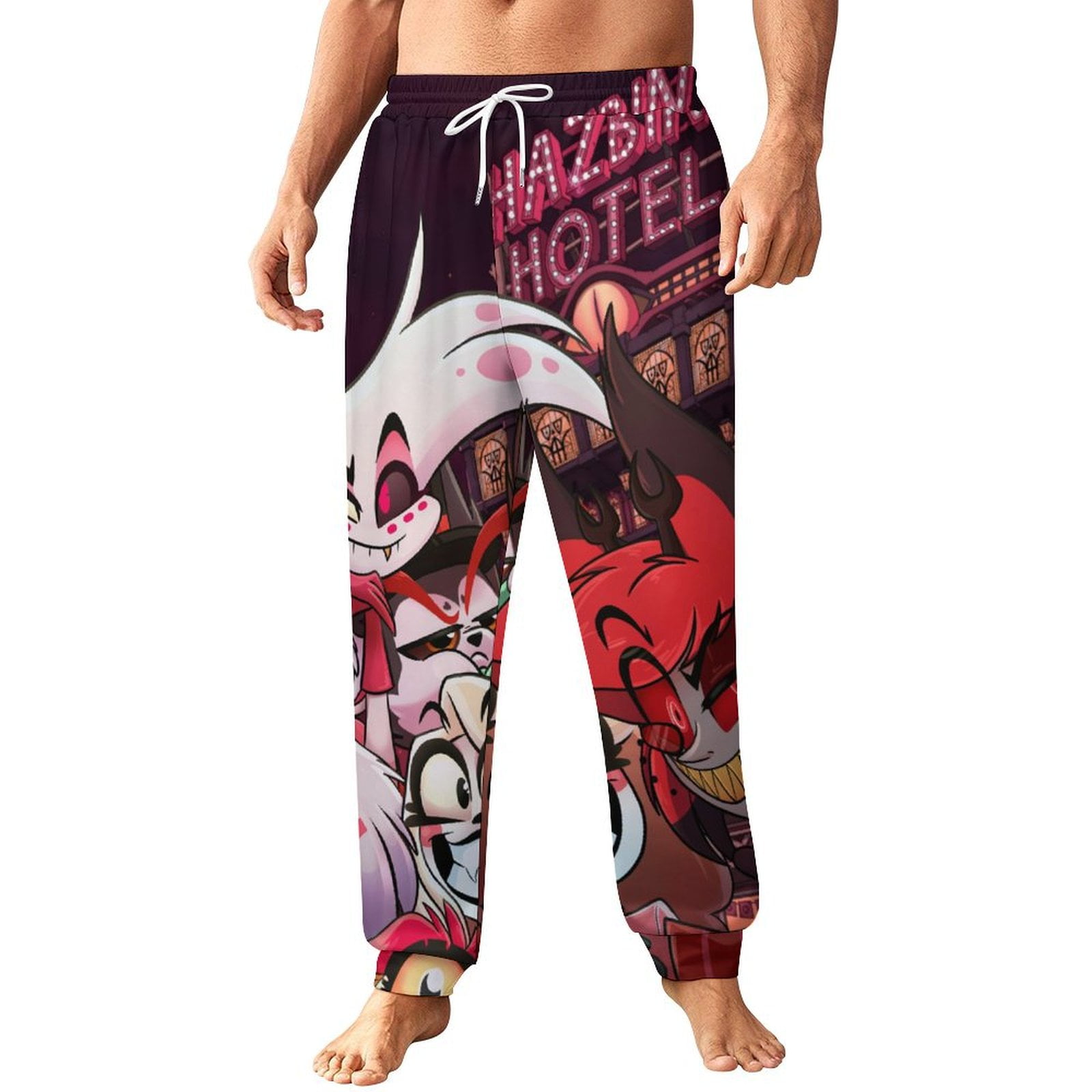 Hazbin Hotel Men's Athletic Joggers Stretch Sweatpants Running Workout ...