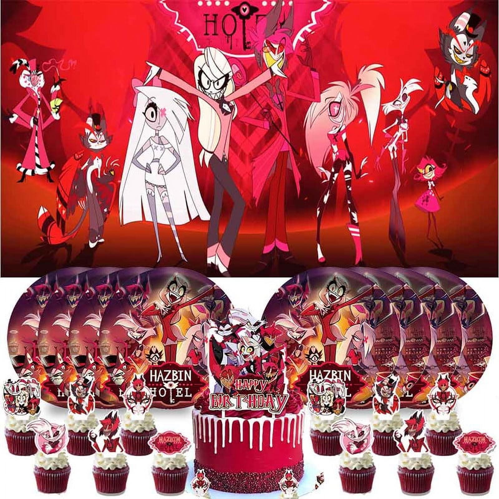 Hazbin Hotel Party Supplies Birthday Decorations Plates Banner Kids ...
