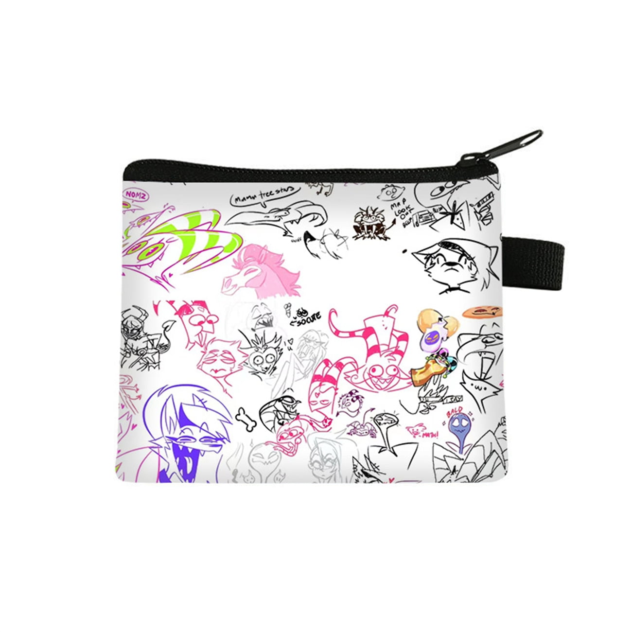 Hazbin Hotel Pattern Zipper Coin Purse Portable Cartoon Coin Purses ...
