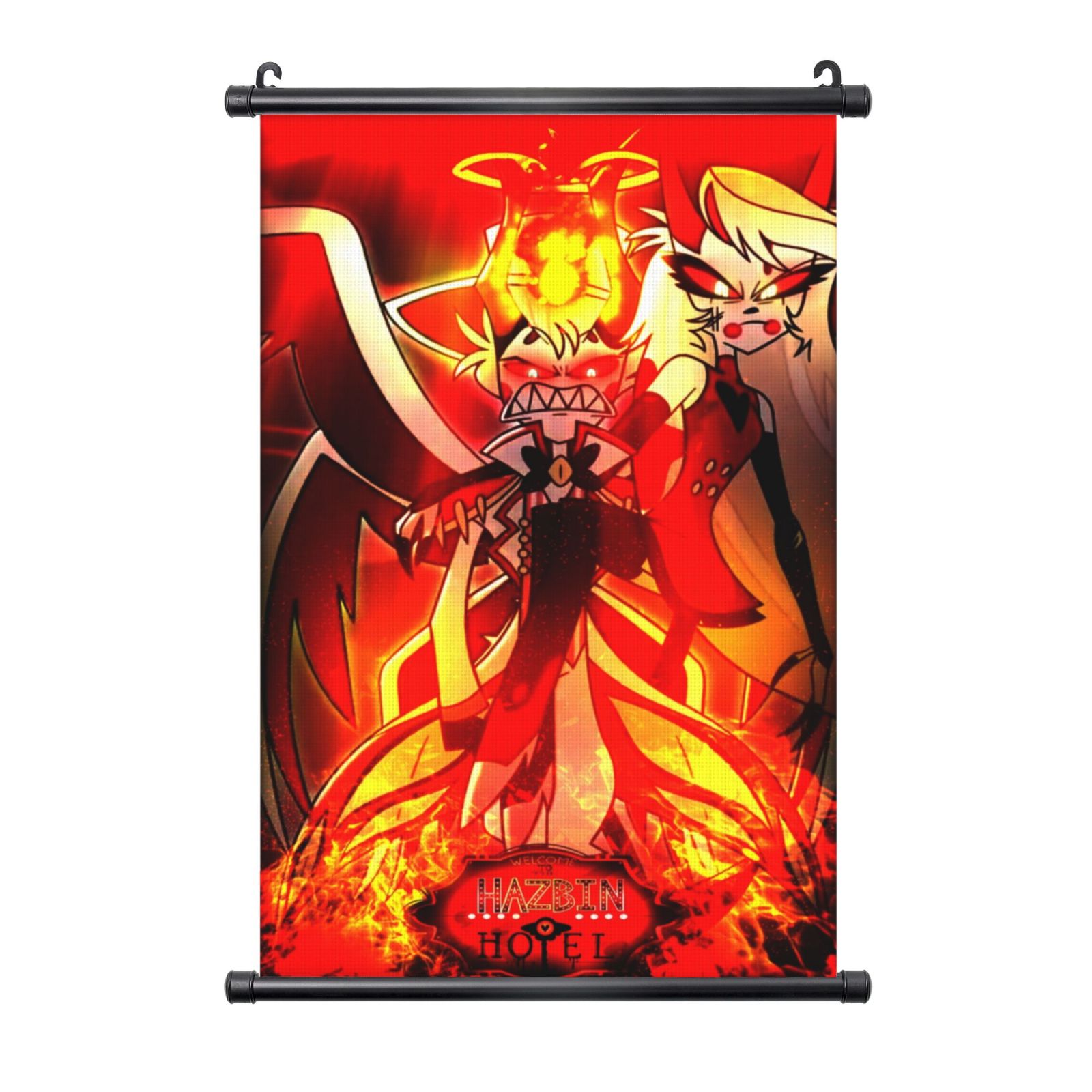 Hazbin Hotel Poster Aesthetic Canvas PVC Shaft Wall Art Hanging Hanger ...