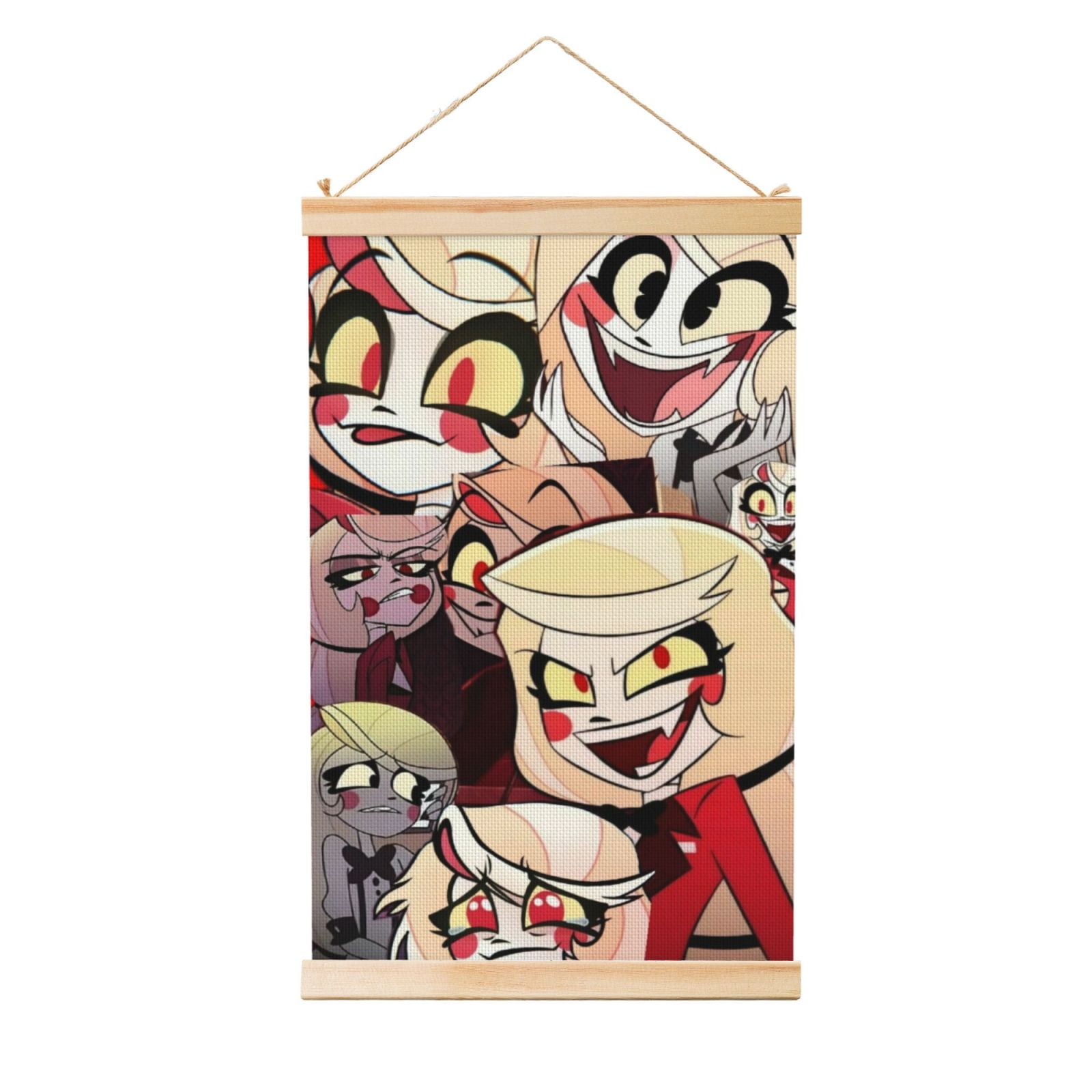Hazbin Hotel Poster Aesthetic Canvas Wooden Shaft Wall Art Hanging ...