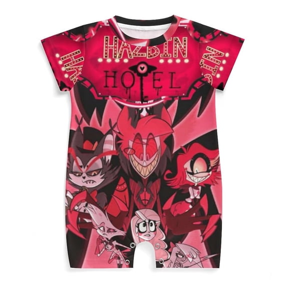 Hazbin Hotel Poster Baby One-Piece Rompers Summer Short Sleeve Outfit ...