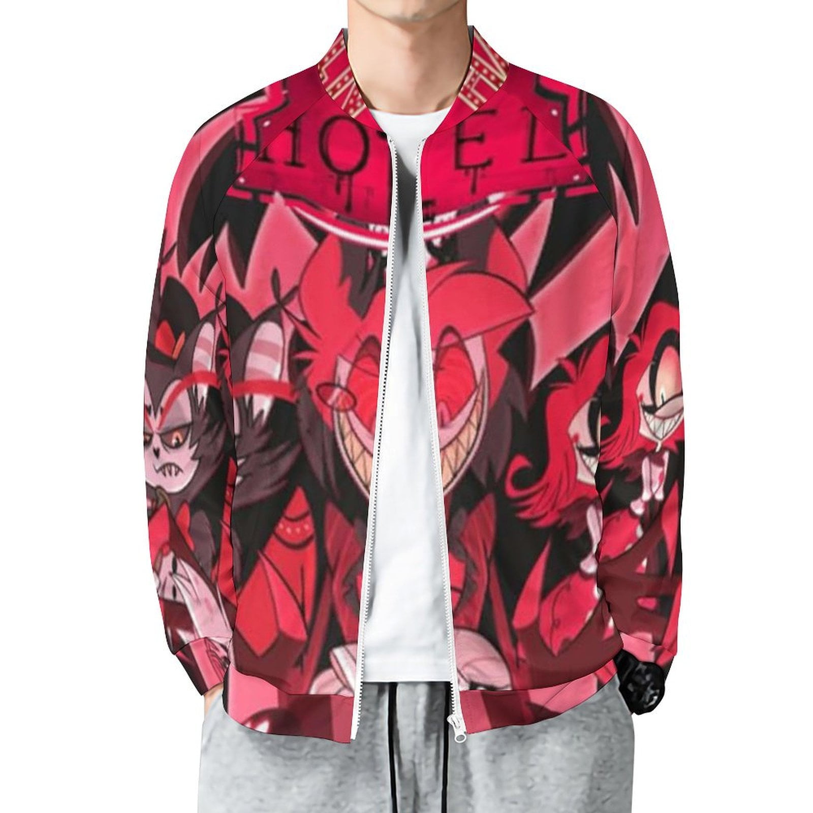 Hazbin Hotel Poster Fashion Jacket Mens Windbreaker Coat Lightweight ...