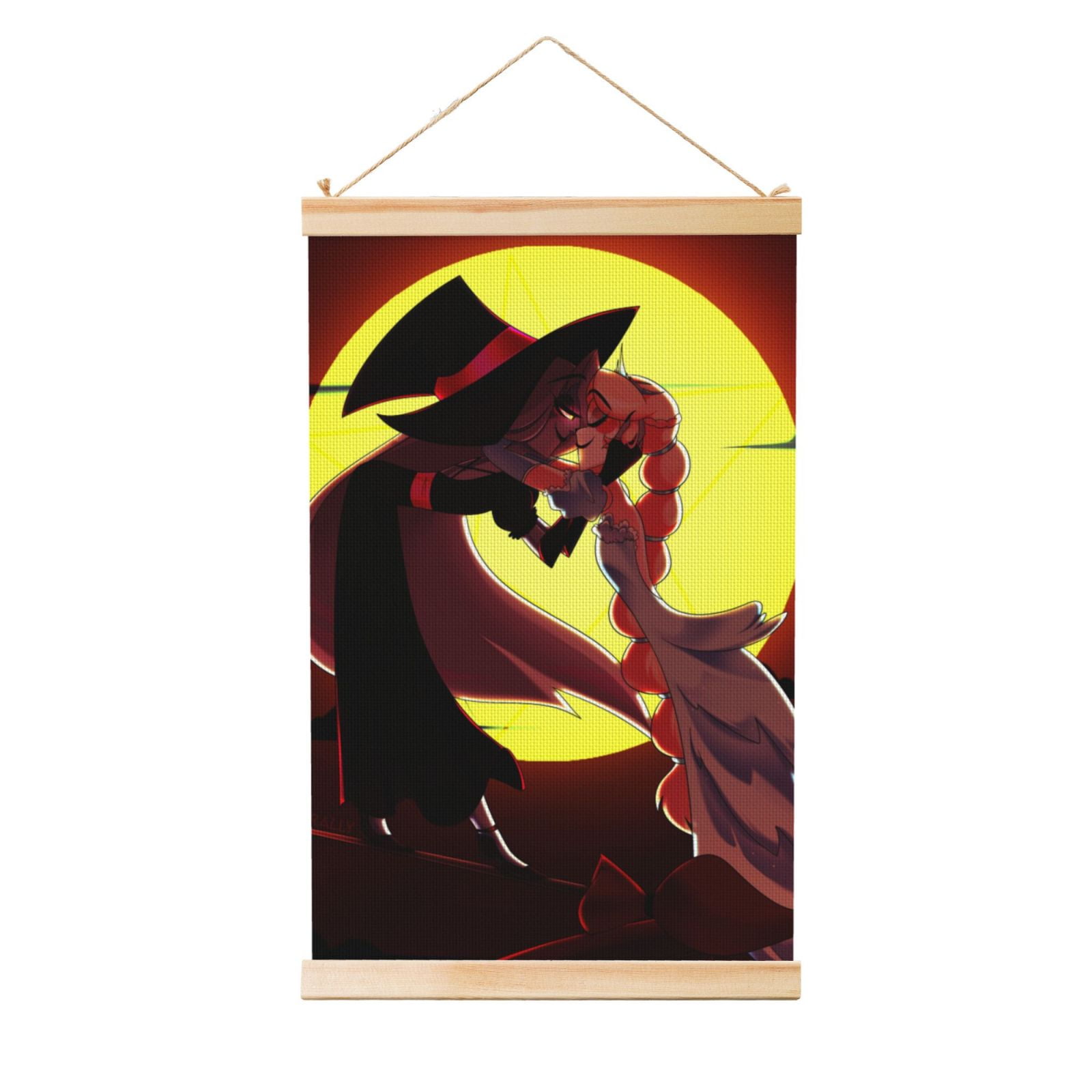 Hazbin Hotel Poster Wall Art Wooden Shaft Hanging Banner Decor Scroll ...