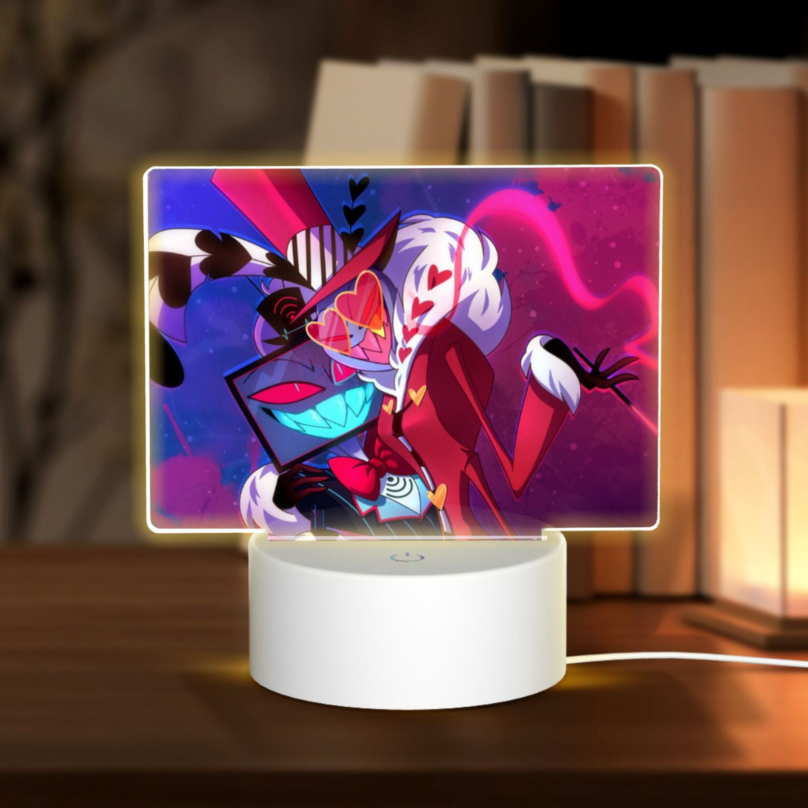 Hazbin Hotel Rectangular Acrylic Night Light Adjustable 3 Light Modes ...
