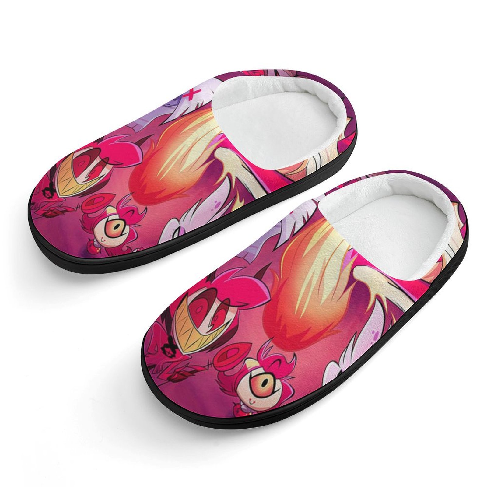 Hazbin Hotel Soft Plush Slippers for Boys Girls Winter Warm Cotton ...