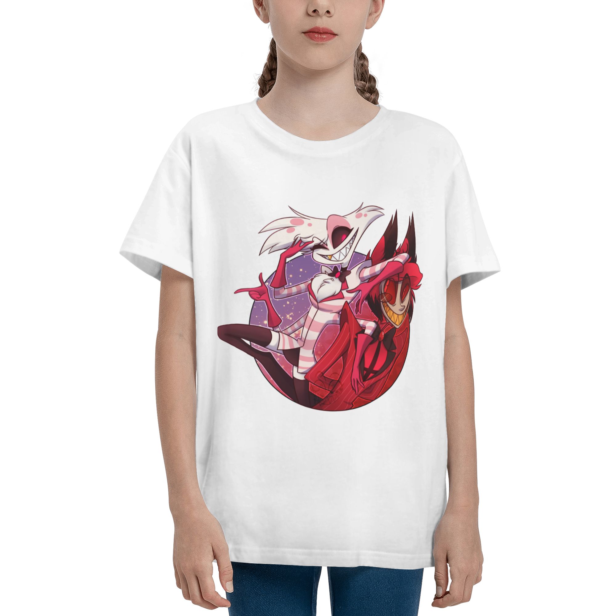 Hazbin Hotel T-Shirts Shorts Sleeve Cotton Graphic T Shirt for Kids ...