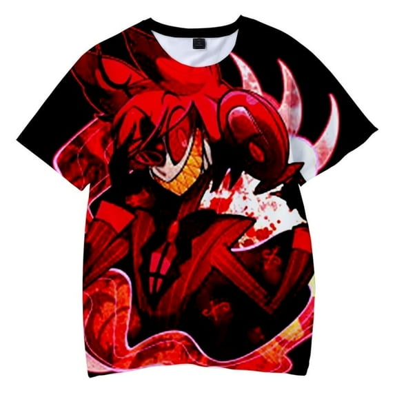 Hazbin Hotel T-shirt Casual Fashion Cartoon Anime Crewneck Summer Short ...