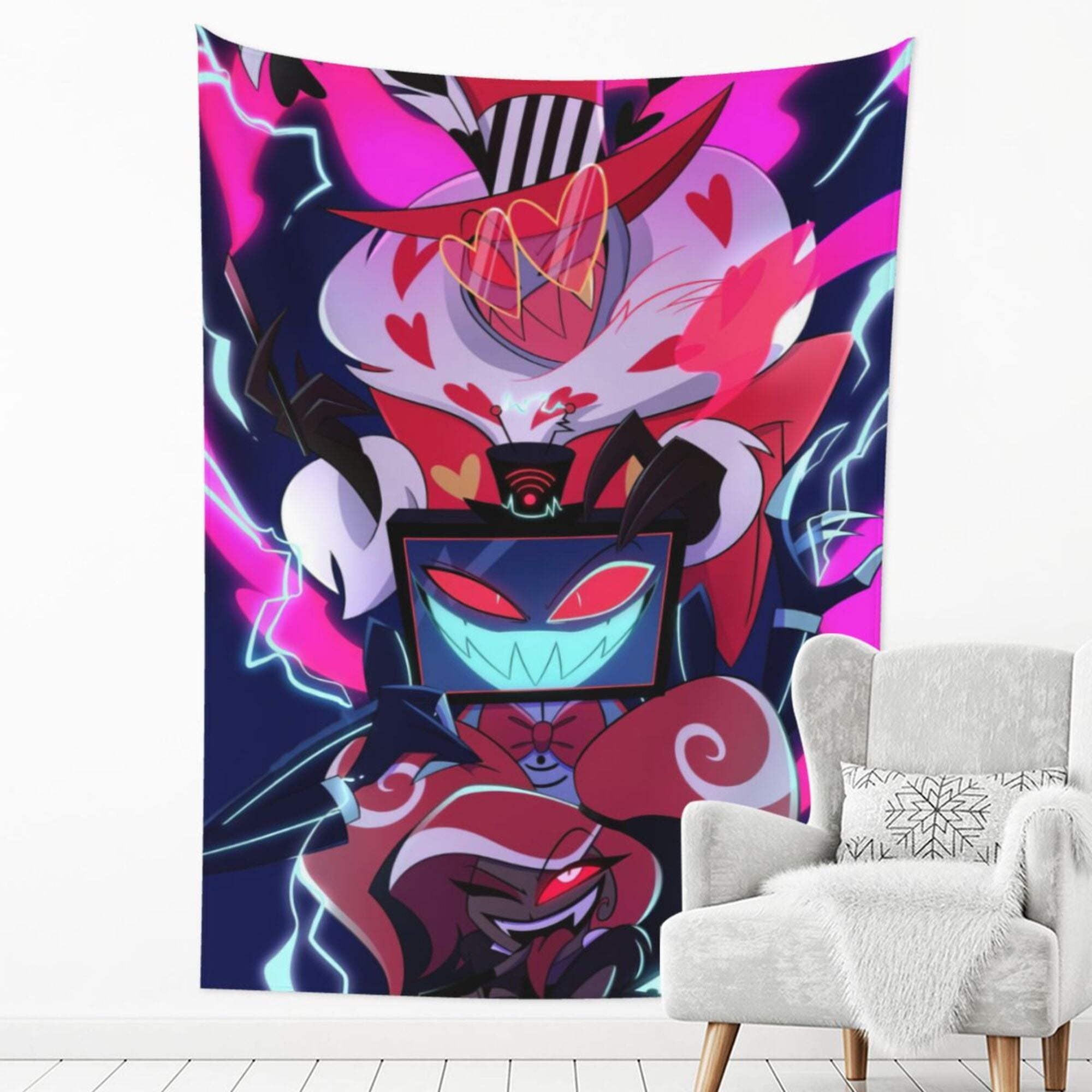 Hazbin Hotel Tapestry Aesthetic Cute Room Decor Tapestry Birthday ...