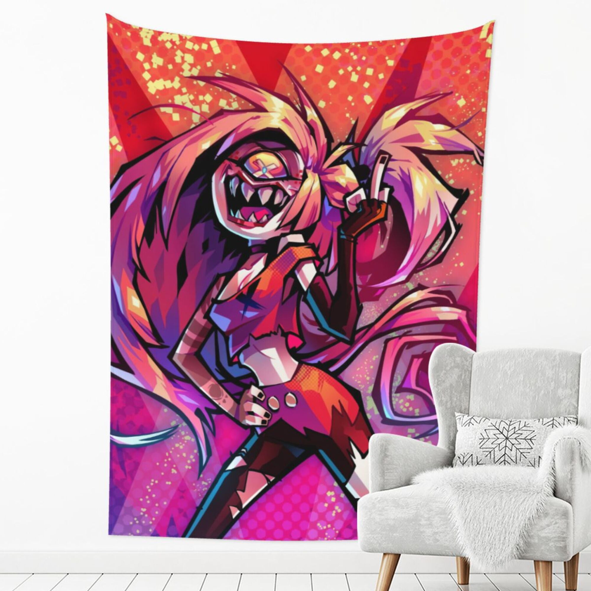 Hazbin Hotel Tapestry Aesthetic Cute Room Decor Tapestry Birthday ...