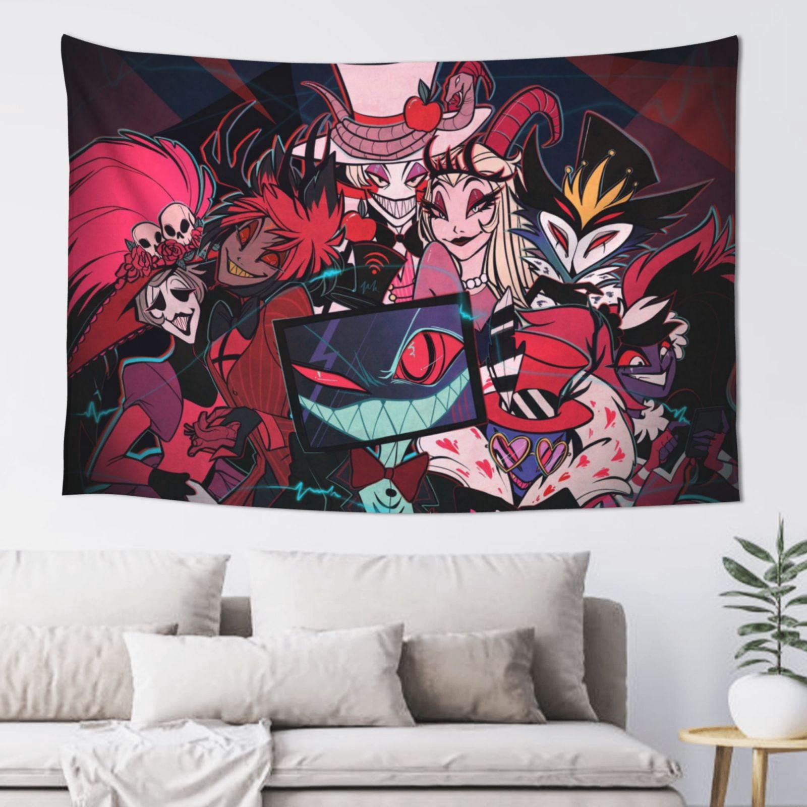 Hazbin Hotel Tapestry Banner Decorations Anime Movie Wall Hanging ...
