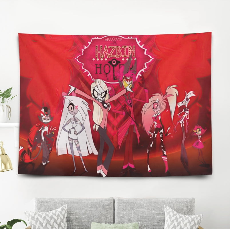 Hazbin Hotel Tapestry Gift Wall Hanging Backdrop for Room Bedroom Girls ...