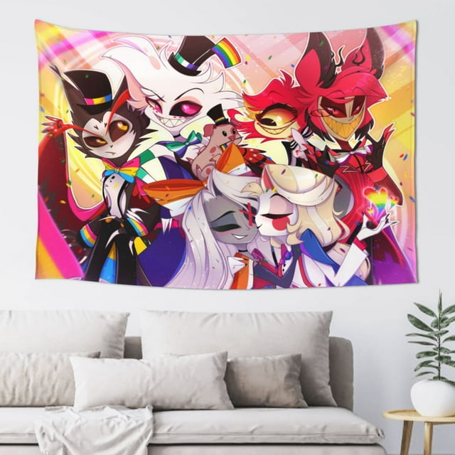 Hazbin Hotel Tapestry Wall Hanging Home Decoration Wall Blanket ...