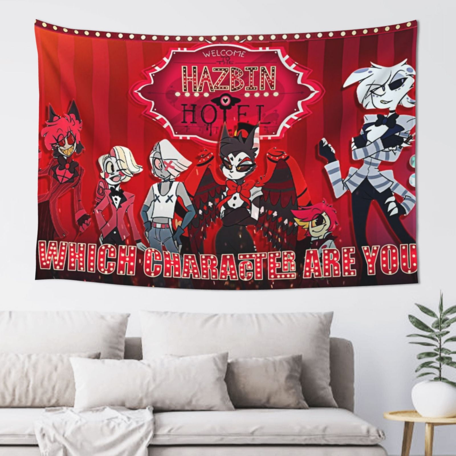 Hazbin Hotel Tapestry Wall Hanging Home Decoration Wall Blanket ...