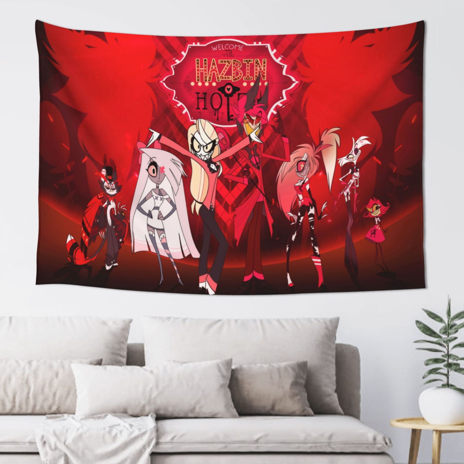 Hazbin Hotel Tapestry Wall Hanging Home Decoration Wall Blanket ...