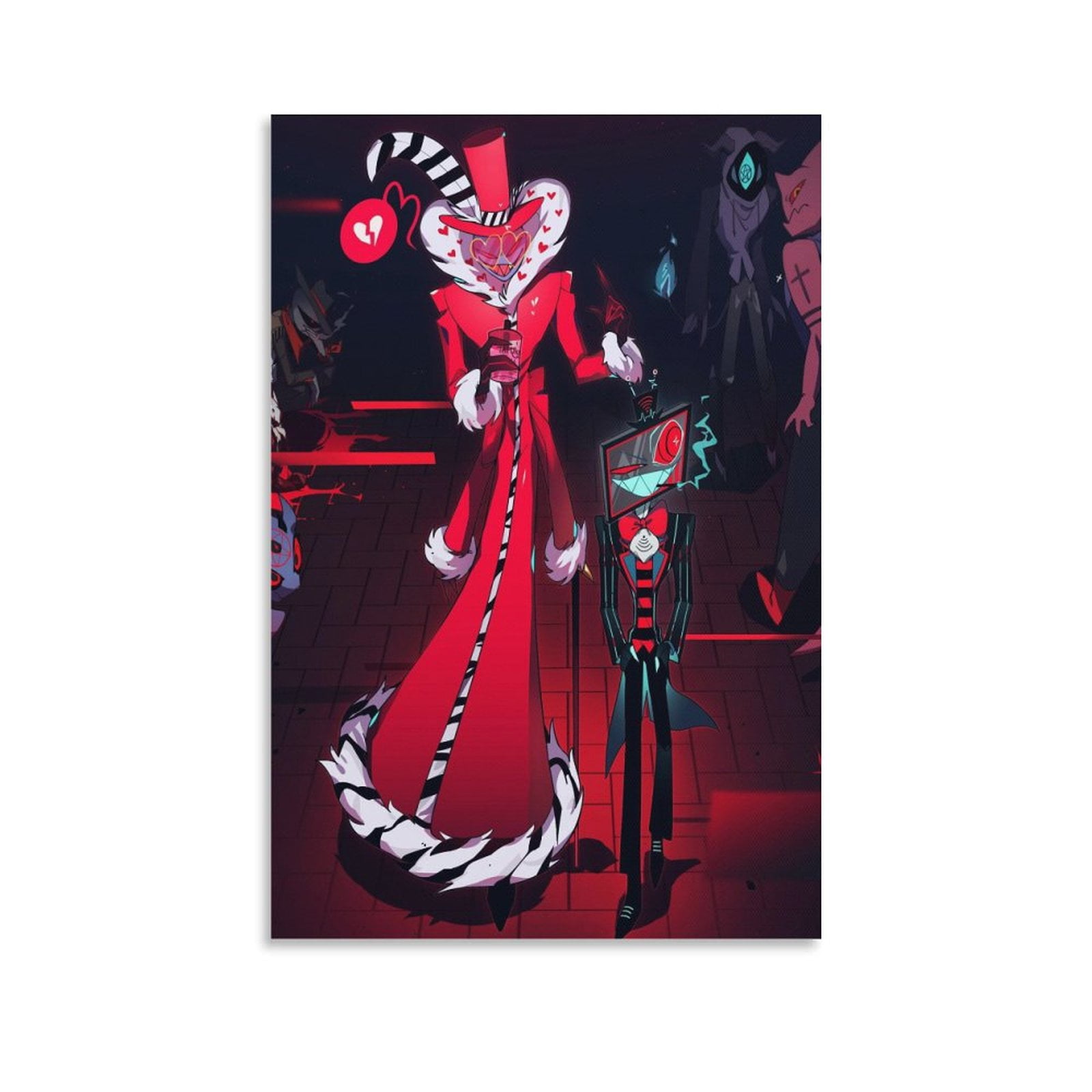 Hazbin Hotel Valentino & Vox Poster Poster Cool Artworks Painting Wall ...