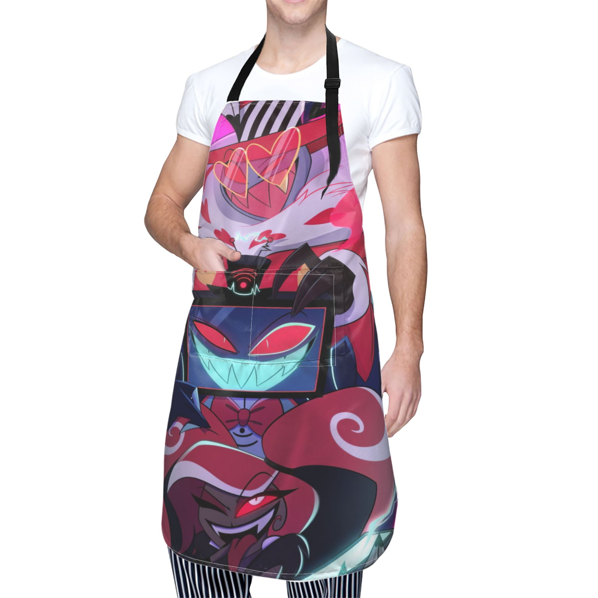 Hazbin Hotel Waterproof Apron with 2 Pockets for Men Women, Adjustable ...
