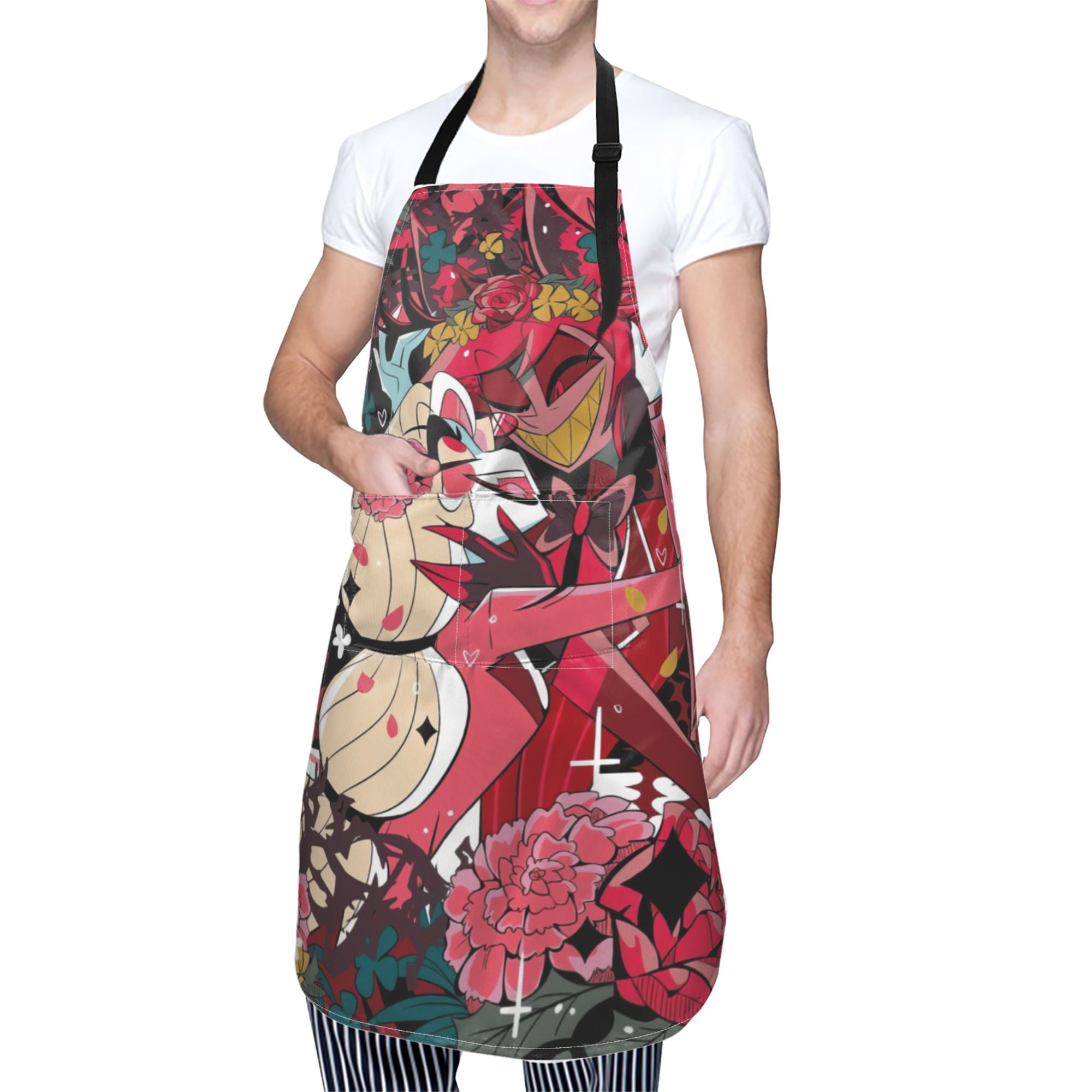 Hazbin Hotel Waterproof Apron with 2 Pockets for Men Women, Adjustable ...